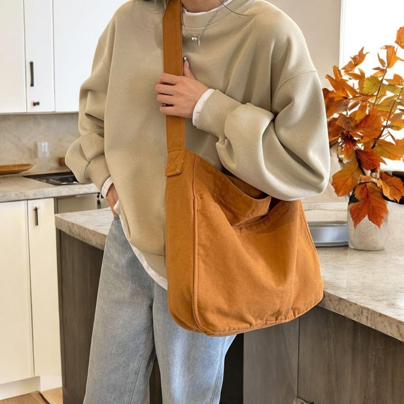 Canvas Crossbody Bag - Etsy