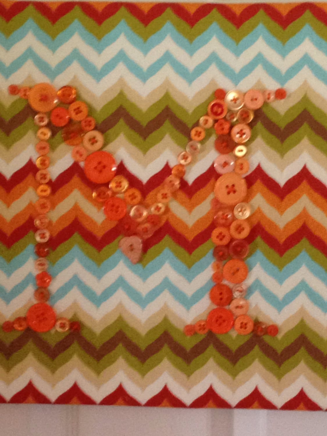 Button Monogram Wall Hanging - Etsy