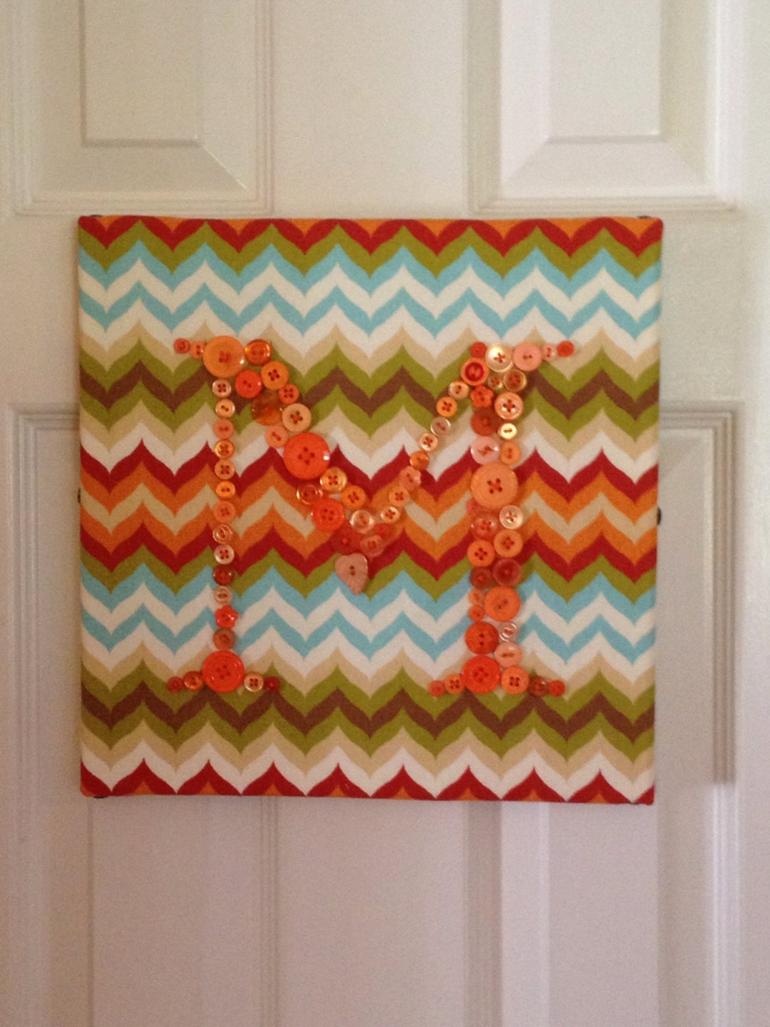 Button Monogram Wall Hanging - Etsy