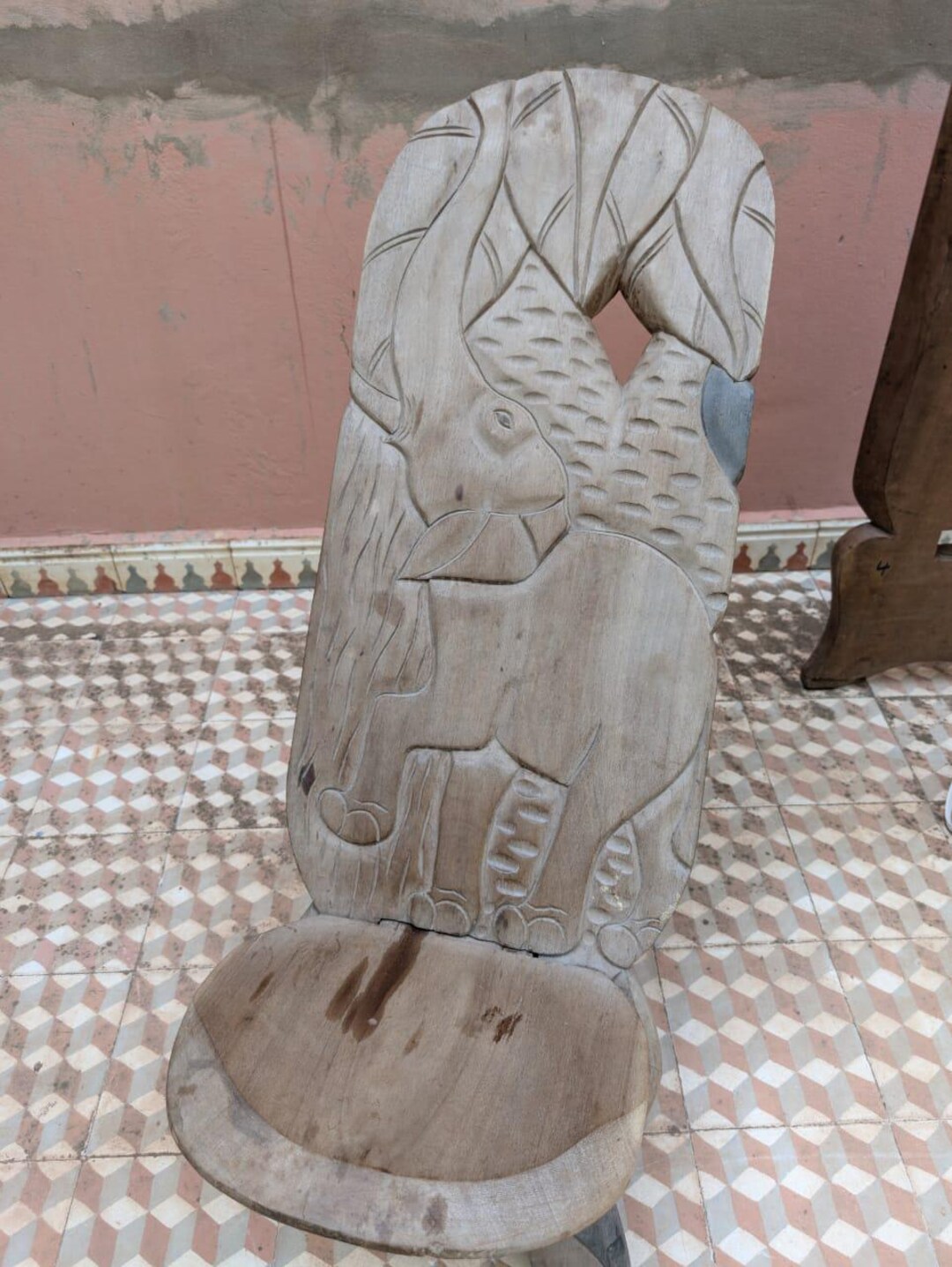 Big Vintage African Chair From Mali - Etsy