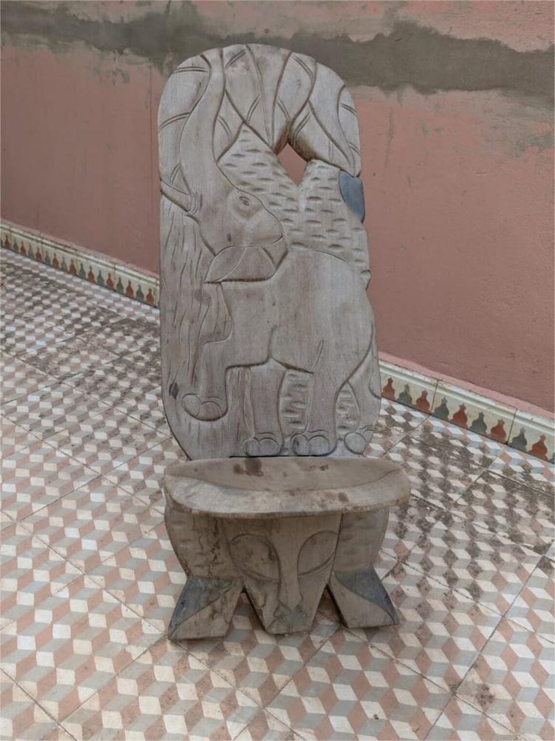 Big Vintage African Chair From Mali - Etsy
