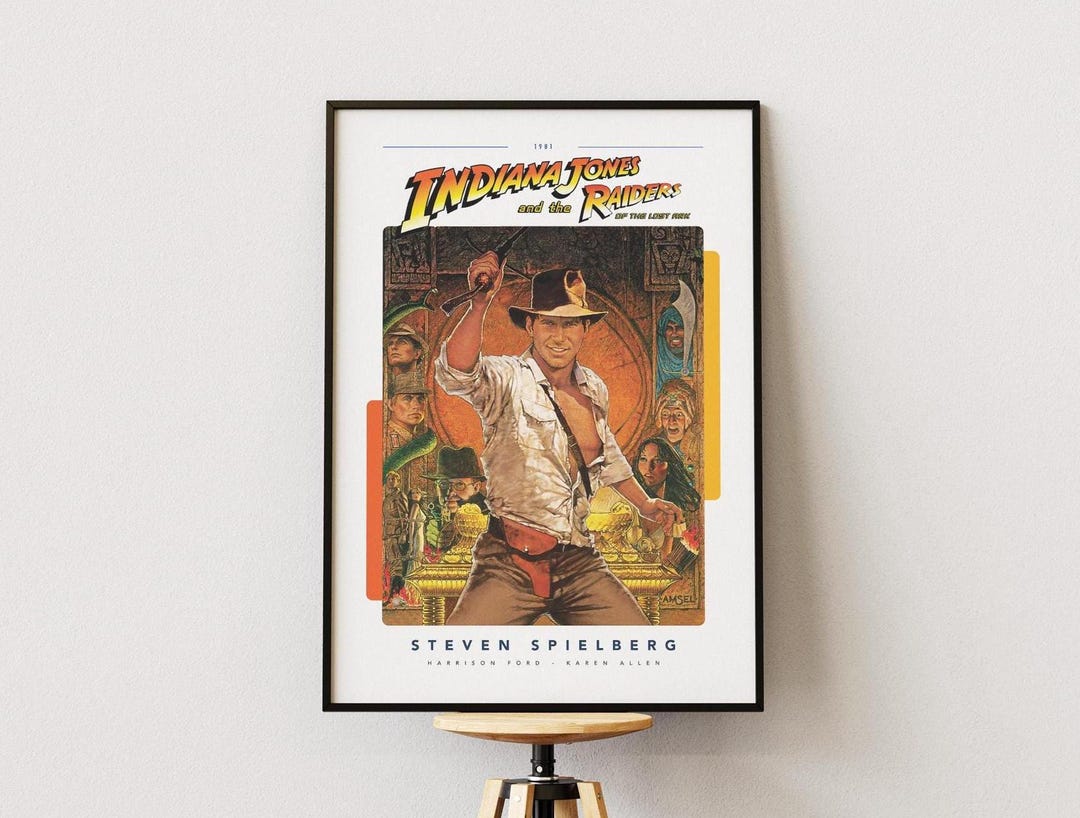 Indiana Jones Poster, Print Movie Poster, Retro Vintage Poster ...