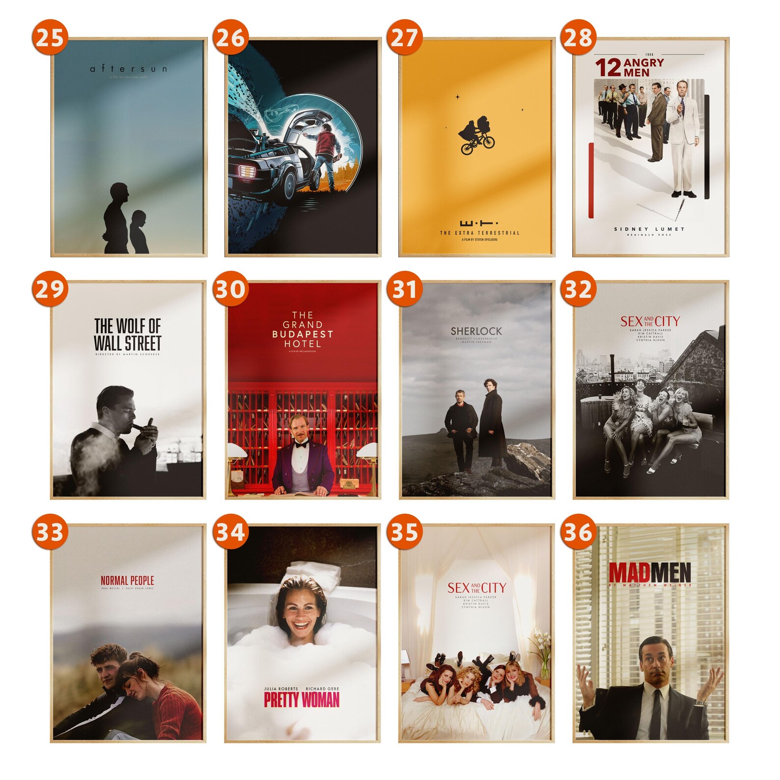 10 Movie Poster Set, Digital Movie Poster Set, Digital Poster Set ...