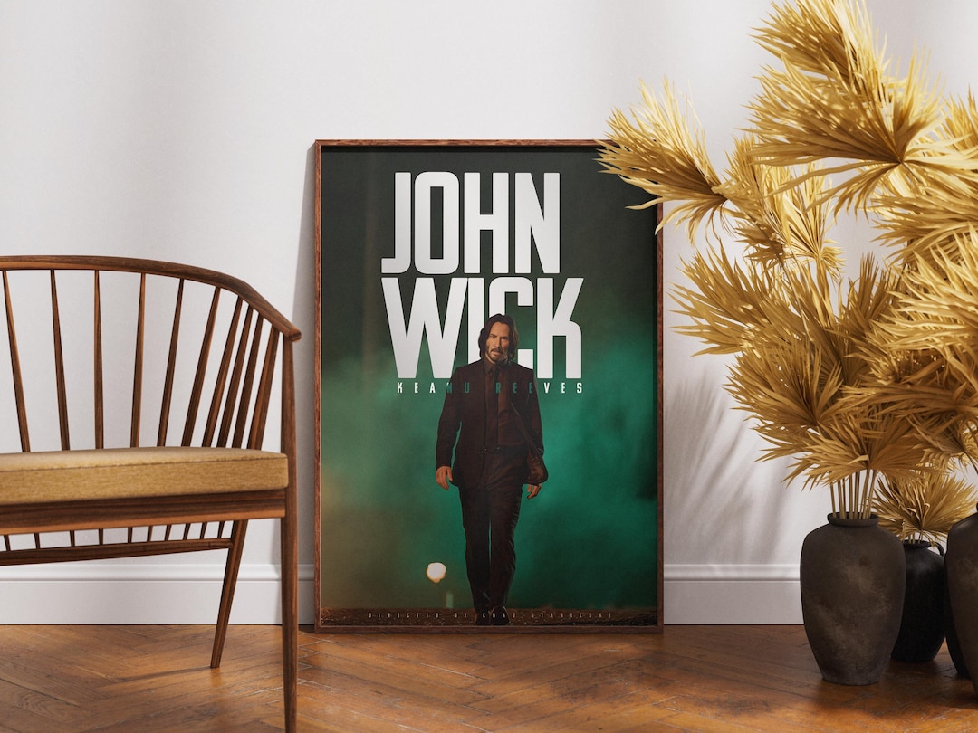John Wick Print Poster, Printable Wall Art, Movie Lover Gift, Print ...