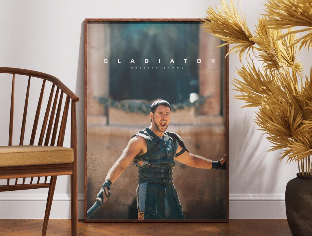 Gladiator Poster, Retro Movie Poster, Vintage Poster, Russell Crowe ...