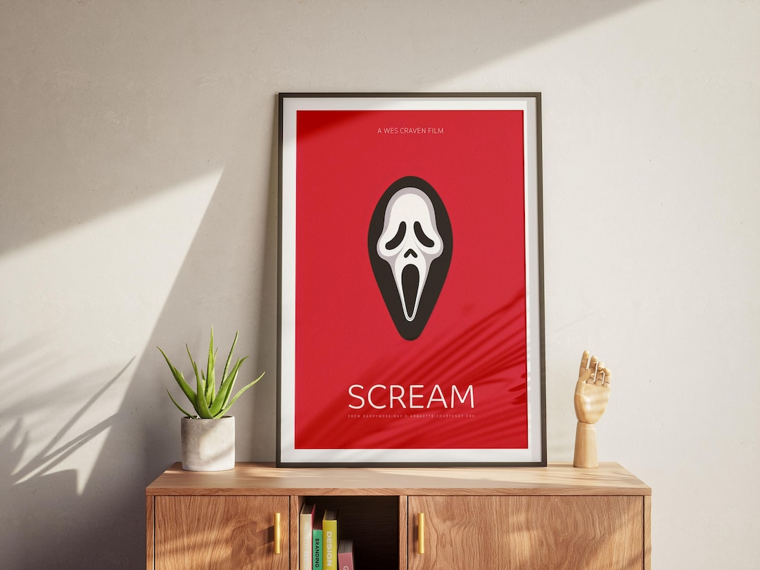 Scream Digital Poster, Minimalist Digital Movie Print, Movie Lovers ...