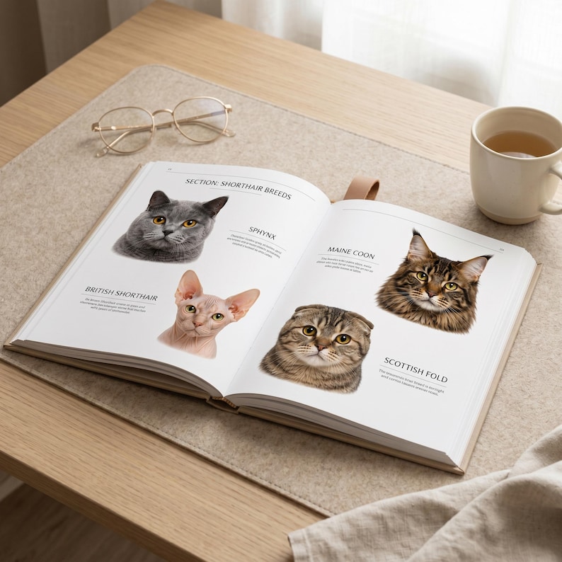 Cats Clipart Bundle, Minimalistic Pets, Realistic Cat Illustrations ...
