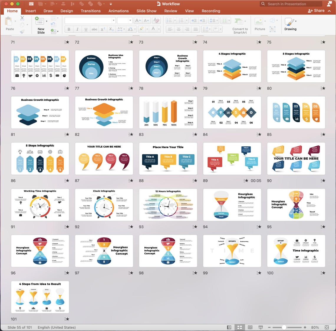 Workflow Steps Powerpoint Template,process Flowchart Presentation ...