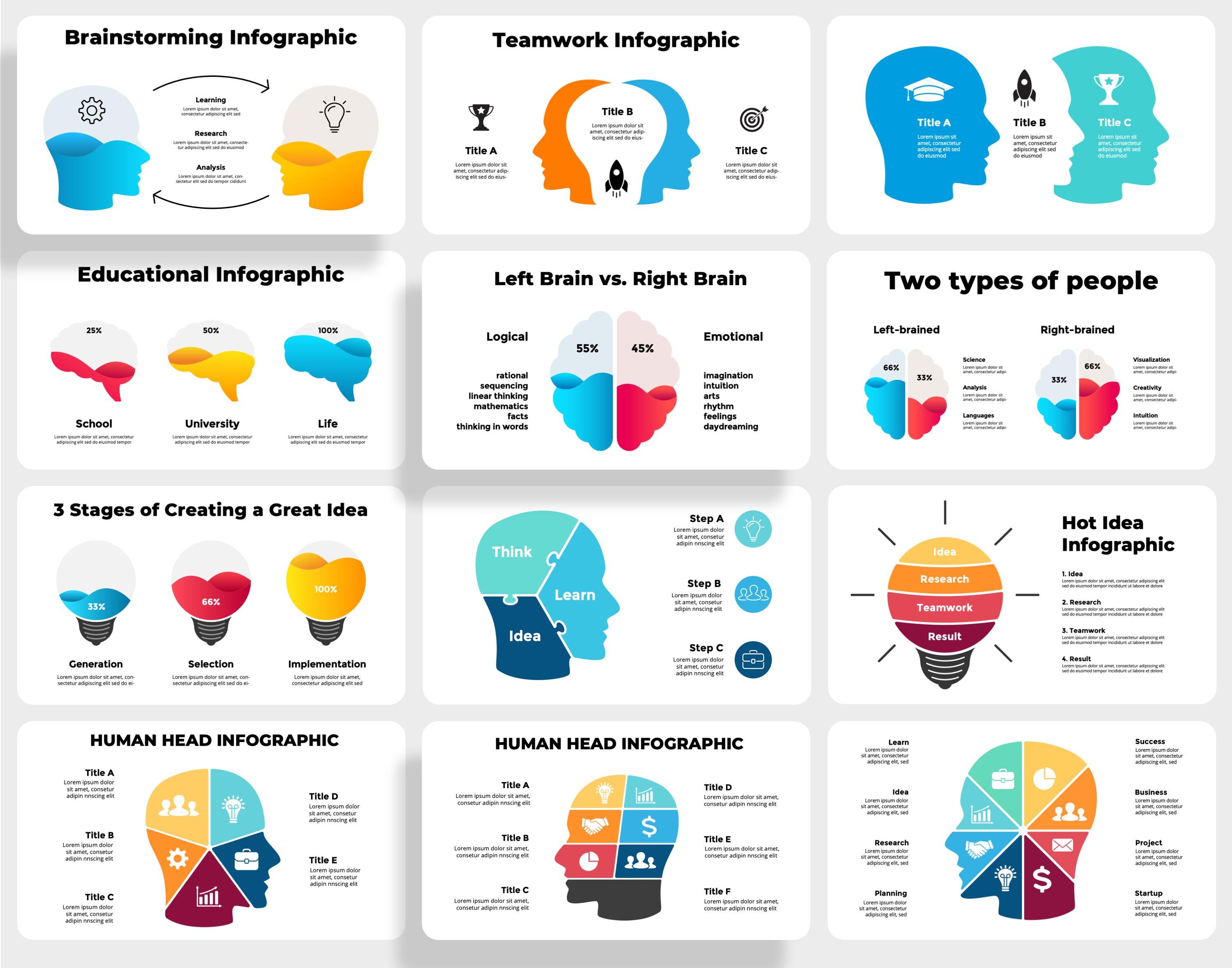 Creative Thinking Presentation Template,powerpoint Idea Infographics ...