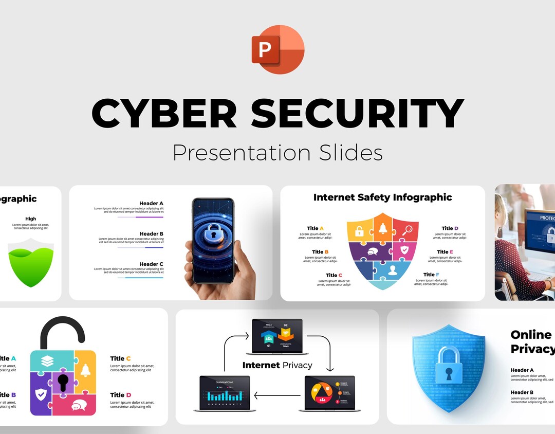 Cyber Safety Presentation,privacy Protection Powerpoint Template,data ...