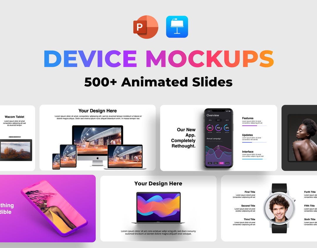 500+ Mockups Powerpoint, iPhone Mockup, MacBook & Imac Display, Apple ...