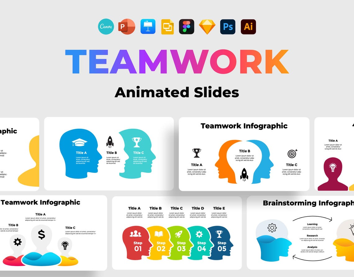 Teamwork Presentation Template,powerpoint Infographics,animated Ppt ...