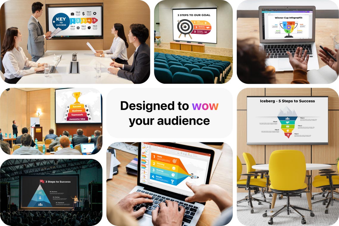 Success Infographics Design. Powerpoint Presentation Template for ...