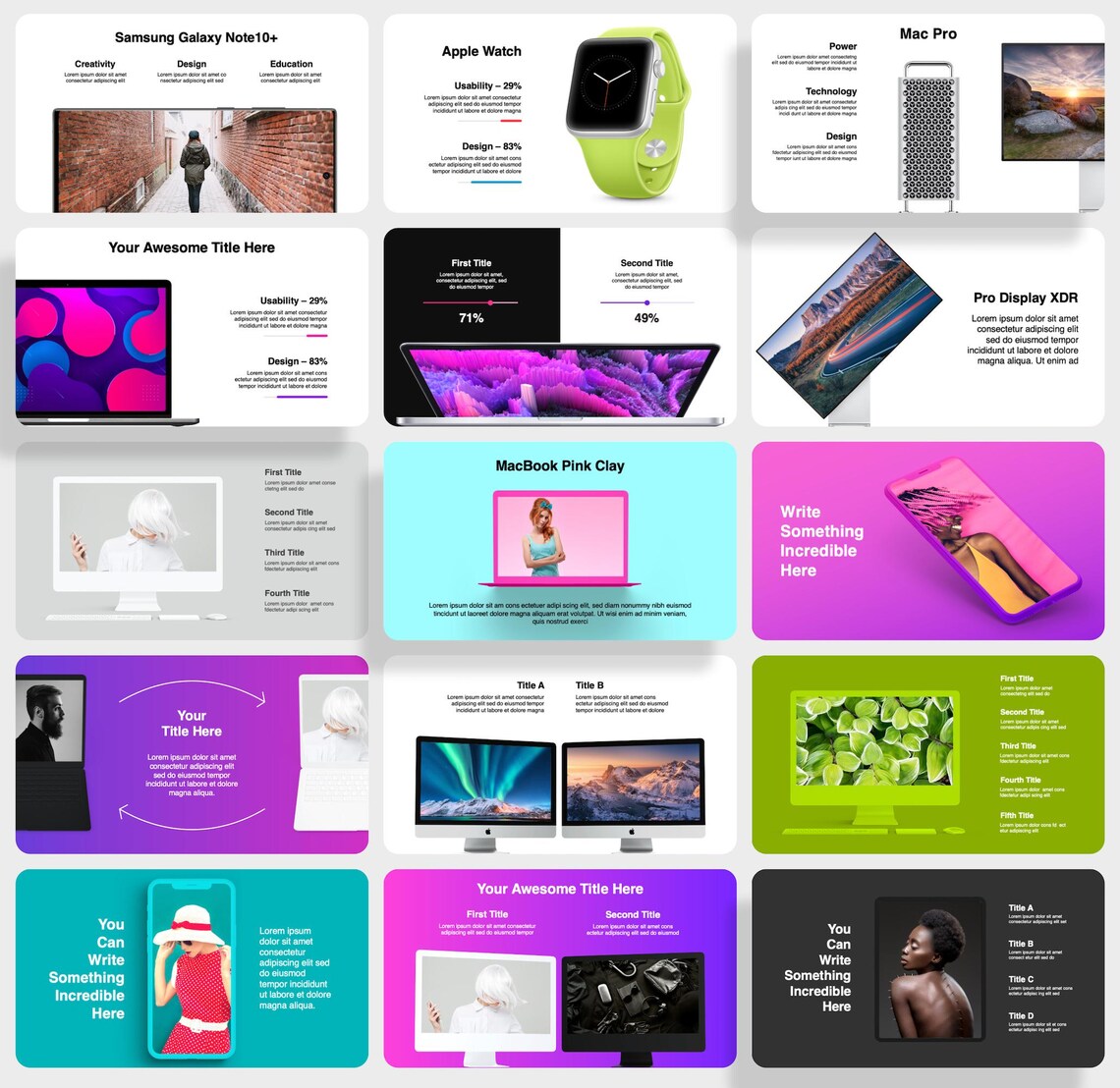 500+ Mockups Powerpoint, iPhone Mockup, MacBook & Imac Display, Apple ...