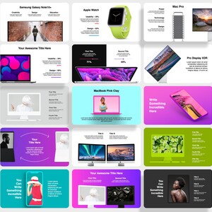 500 Mockups Powerpoint & Keynote Bundle, Apple Devices for Your Design ...