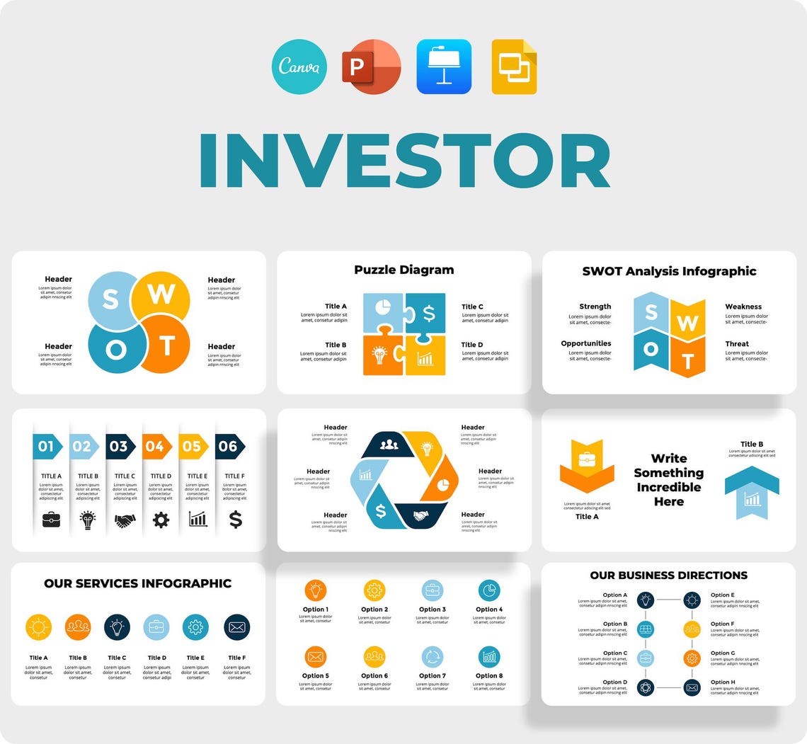 Investor Powerpoint Presentation,investments Canva Infographic,business ...