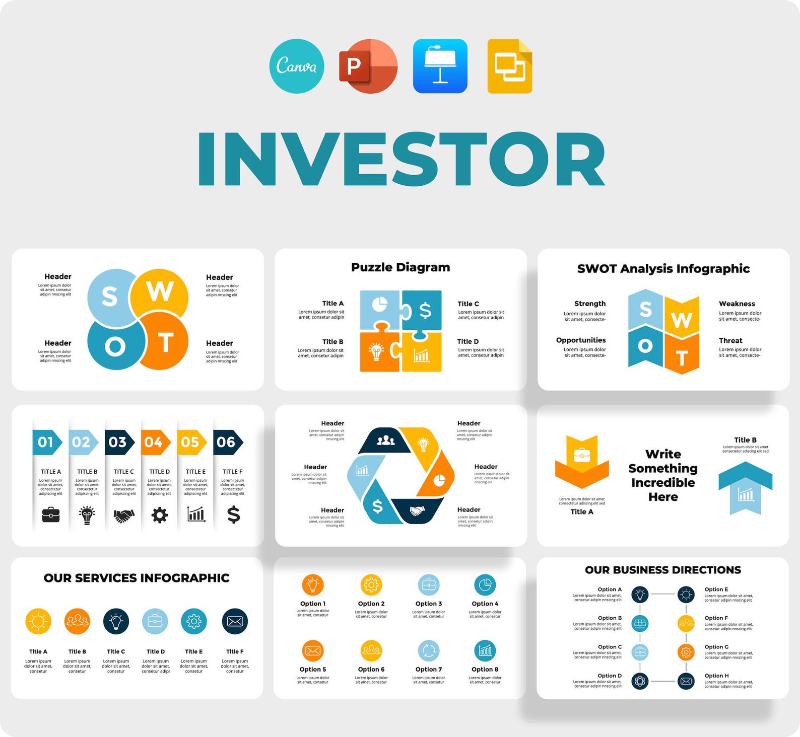 Investor Powerpoint Presentation,investments Canva Infographic,business ...