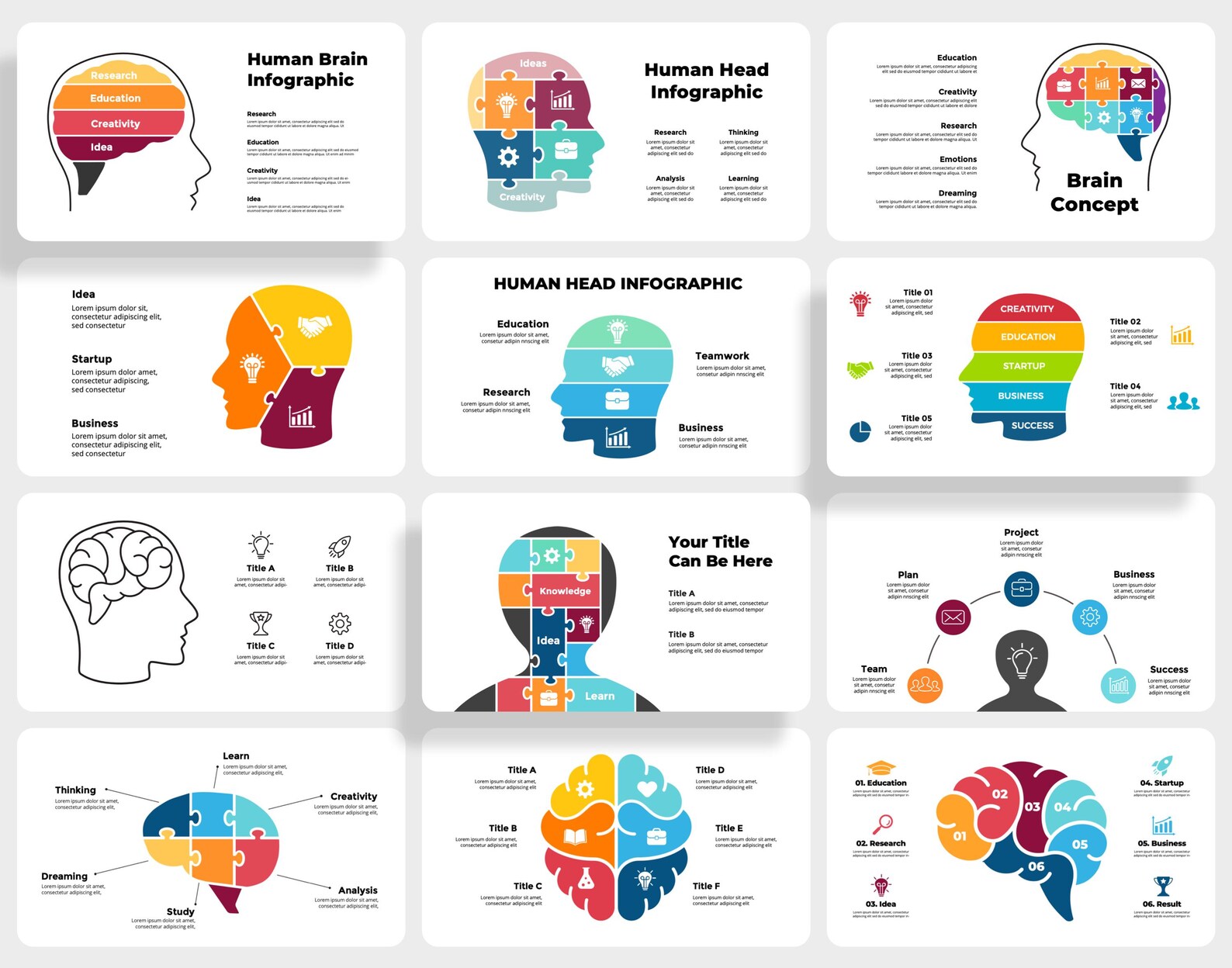 Creative Thinking Presentation Template,powerpoint Idea Infographics ...