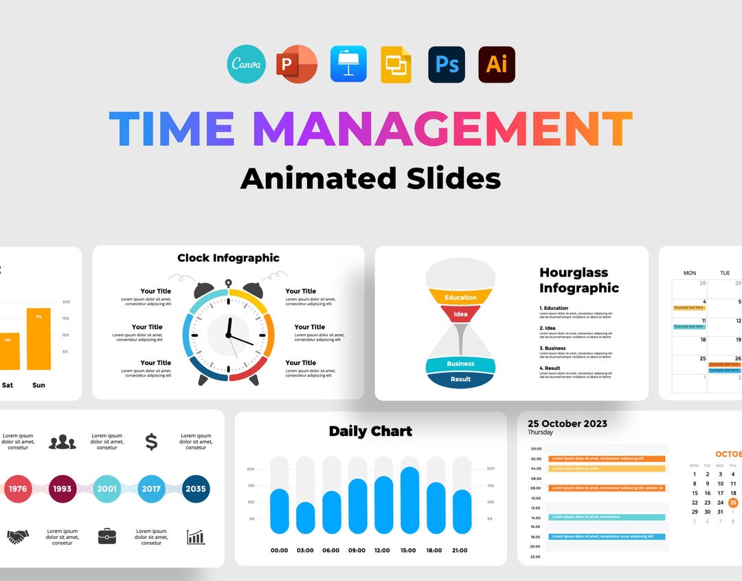 Time Management Powerpoint Presentation Template, Productivity Slide ...