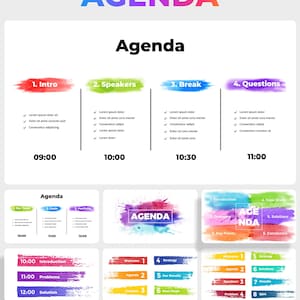 Agenda Powerpoint Template,canva Presentations,keynote Meeting ...