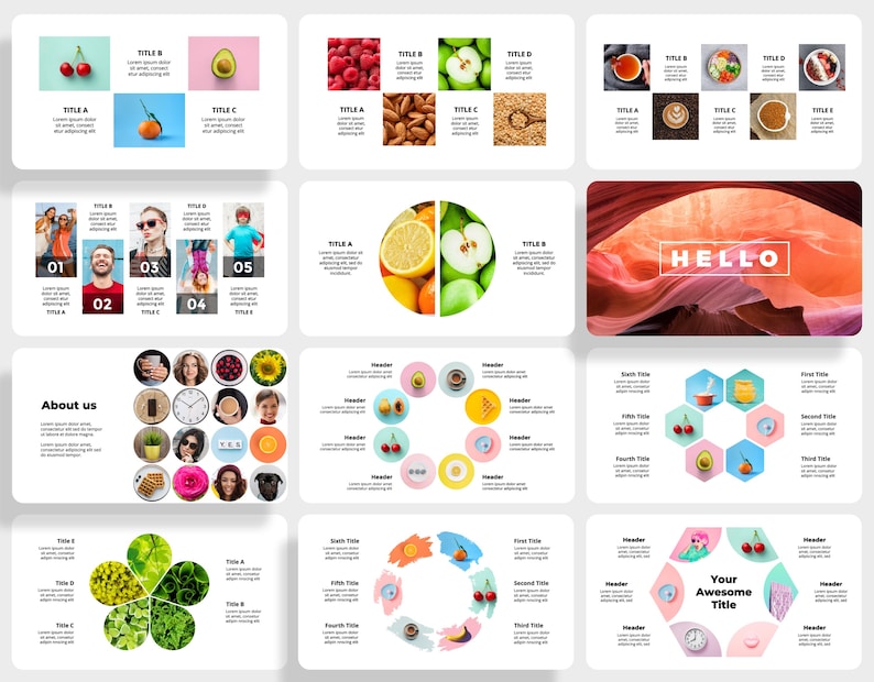 Powerpoint & Keynote Cute Presentation Template, Animated Photo Slides ...
