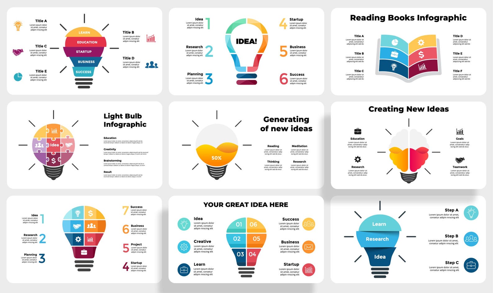 Creative Thinking Presentation Template,powerpoint Idea Infographics ...
