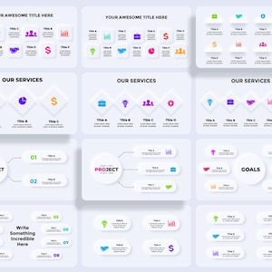 Neumorphism Powerpoint Presentation Template, Neumorphic Infographics ...