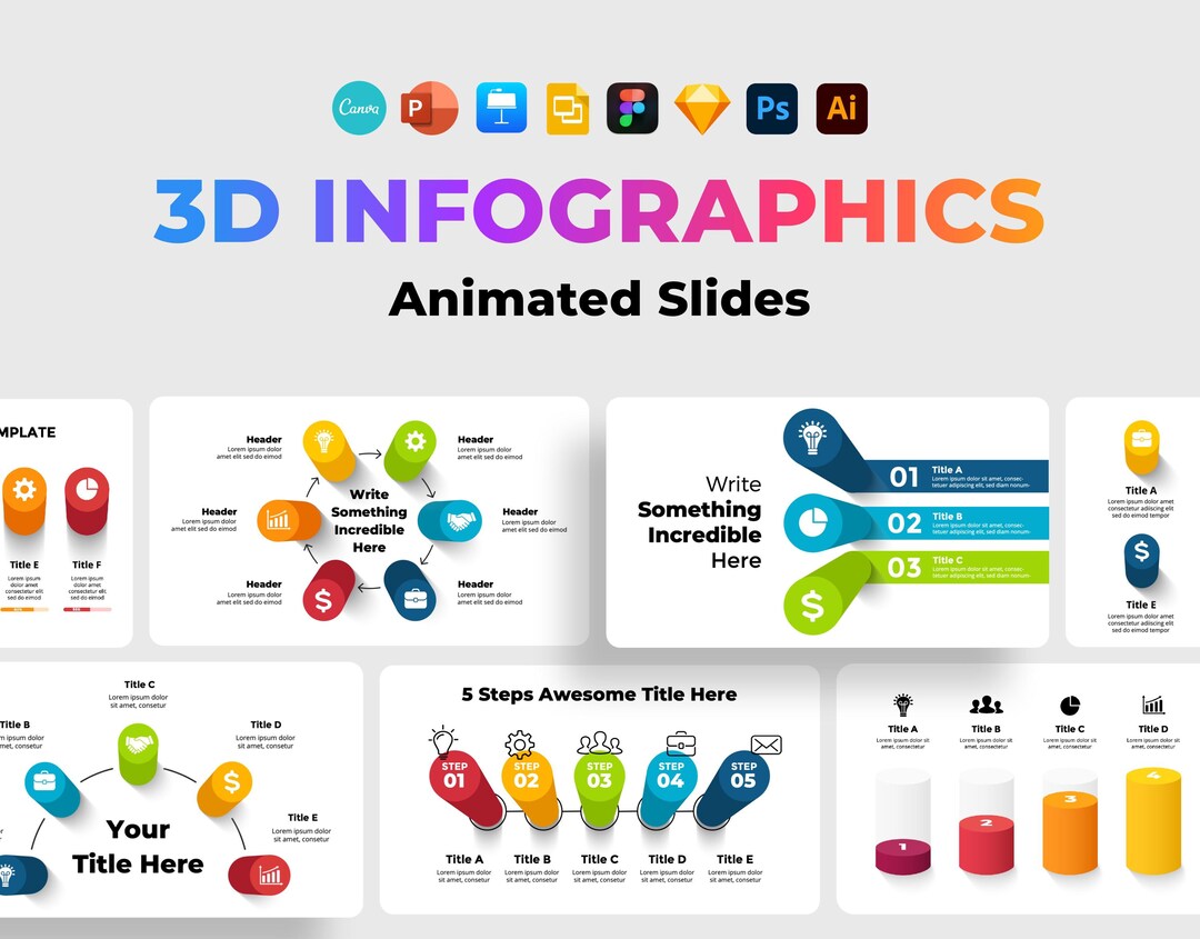 3D Infographics,information Design,data Visualization Graphs,isometric ...