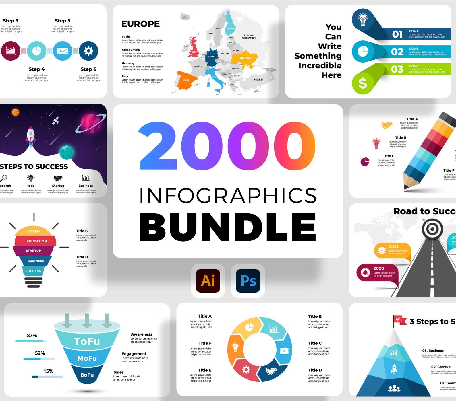 Vector Infographics, Editable Adobe Illustrator, Data Visualization ...