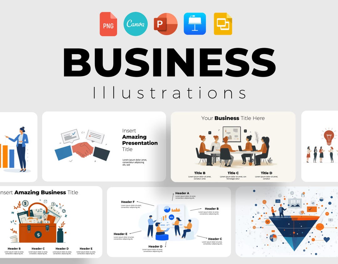 Business Illustration PNG, Marketing Powerpoint Presentation ...