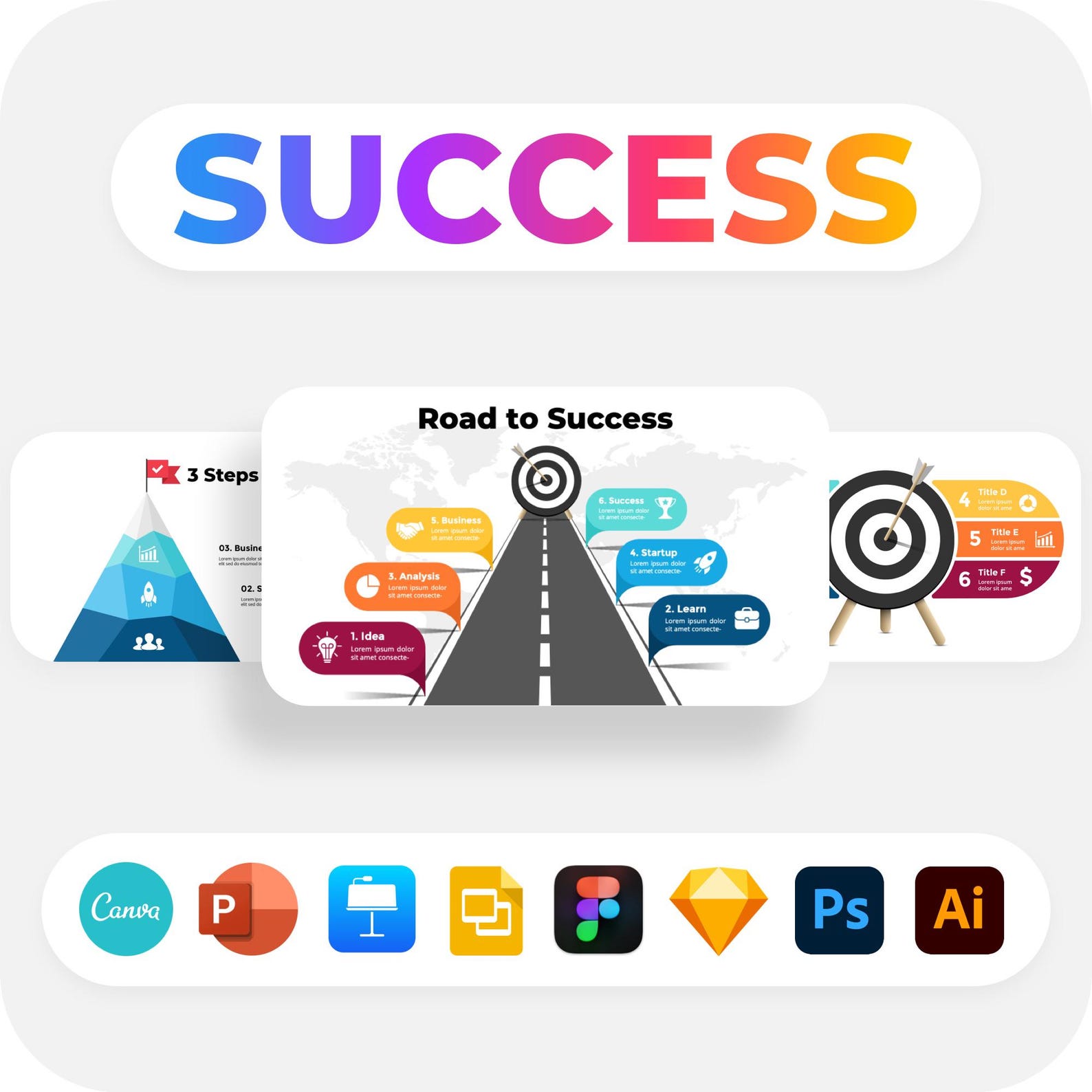 Success Infographics Design. Powerpoint Presentation Template for ...