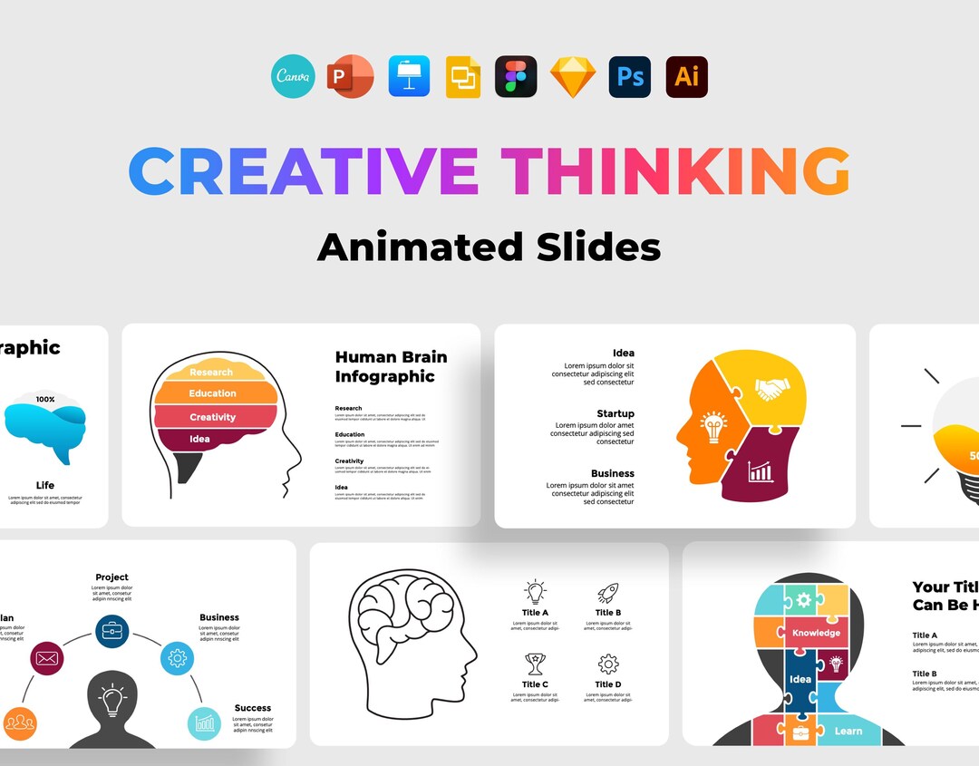 Creative Thinking Presentation Template,powerpoint Idea Infographics ...