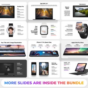 500 Mockups Powerpoint & Keynote Bundle, Apple Devices for Your Design ...