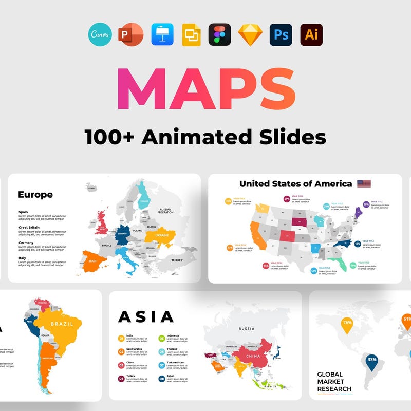 Vector Graphic Maps - Etsy UK