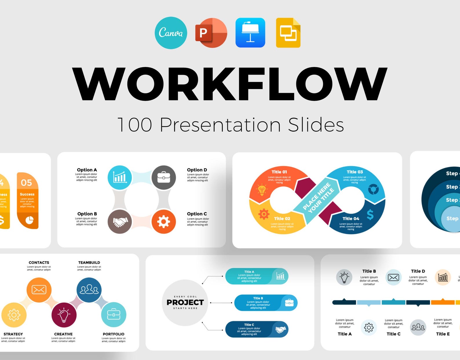 Workflow Steps Powerpoint Template,process Flowchart Presentation ...