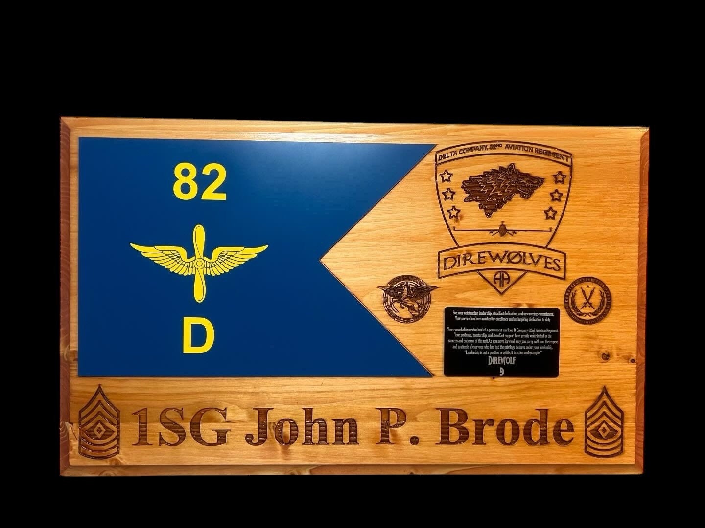 Going Away Plaque W/acrylic Guidon - Custom Engraved Plaque - Going ...