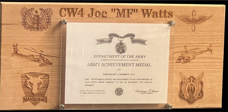 Going Away Plaque W/acrylic Guidon - Custom Engraved Plaque - Going ...