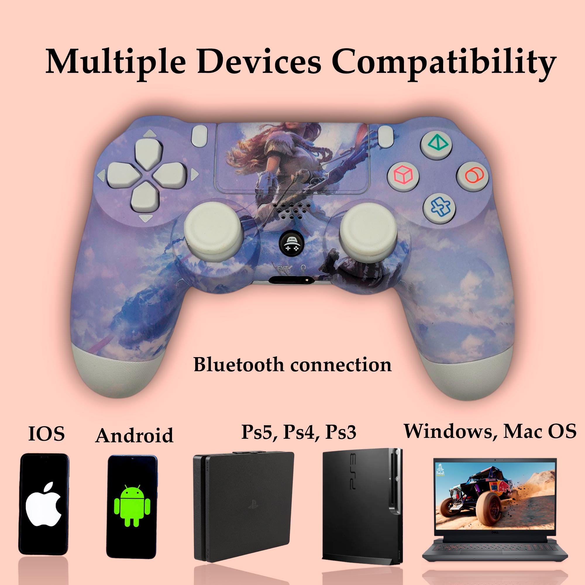 Wireless Controller Bluetooth Connection For Ps3ps4ps5androidios 5514
