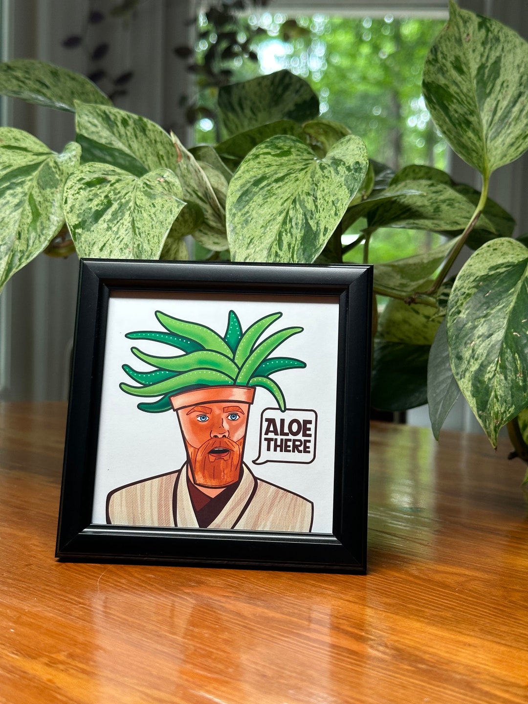 Aloe There Obi Wan Framed Art Print - Etsy
