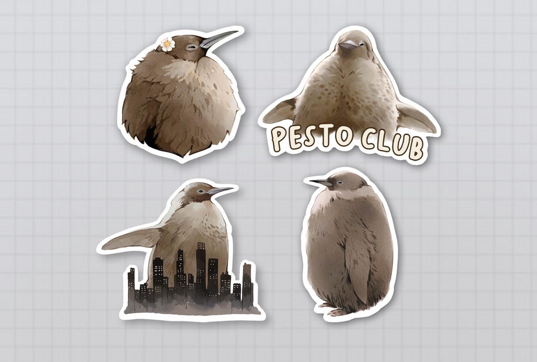 Stickers L Pesto the Penguin L Meme Penguin L Cute Chick L Vinyl/paper ...