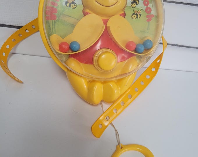 Early 90s Winnie the Pooh Cot Toy Clip on Activity Toy Vintage Pooh ...