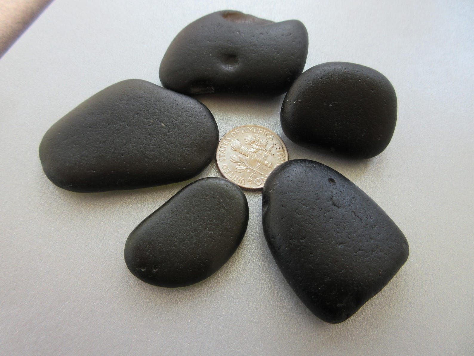 5 Pirate Black Sea Glass - Rare Black Sea Glass - Prince Edward Island ...