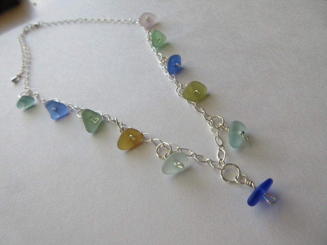 Genuine Sea Glass Jewelry -sea Glass Necklace - Beach Glass Necklace ...