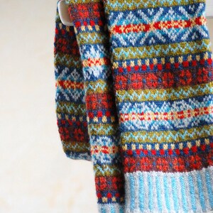 Border Fair Isle Scarf Knitting Pattern - Etsy Canada