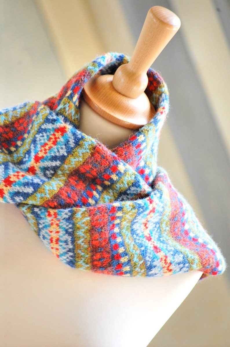 Border Fair Isle Scarf Knitting Pattern - Etsy
