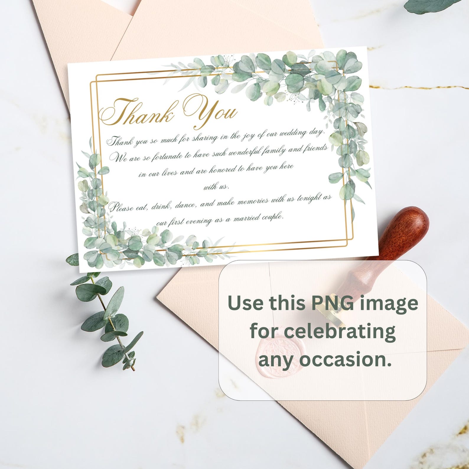 Eucalyptus Gold Frame Clipart: Watercolor Greenery Border (digital ...