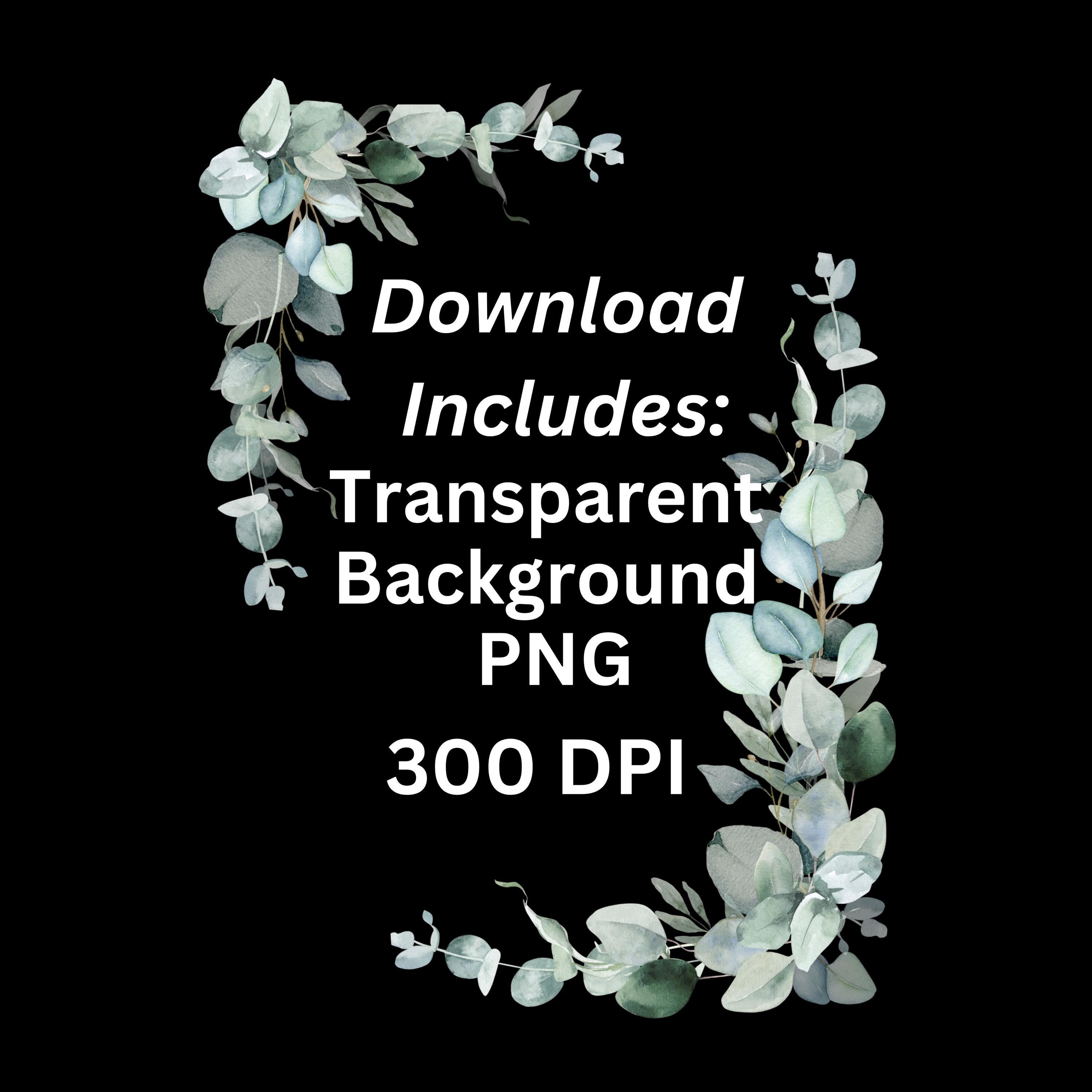 Eucalyptus Leaves Frame Clipart, Green Leaves Wreath PNG, Greenery ...