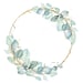 Eucalyptus Gold Wreath Clipart: Watercolor Greenery Frame (digital ...
