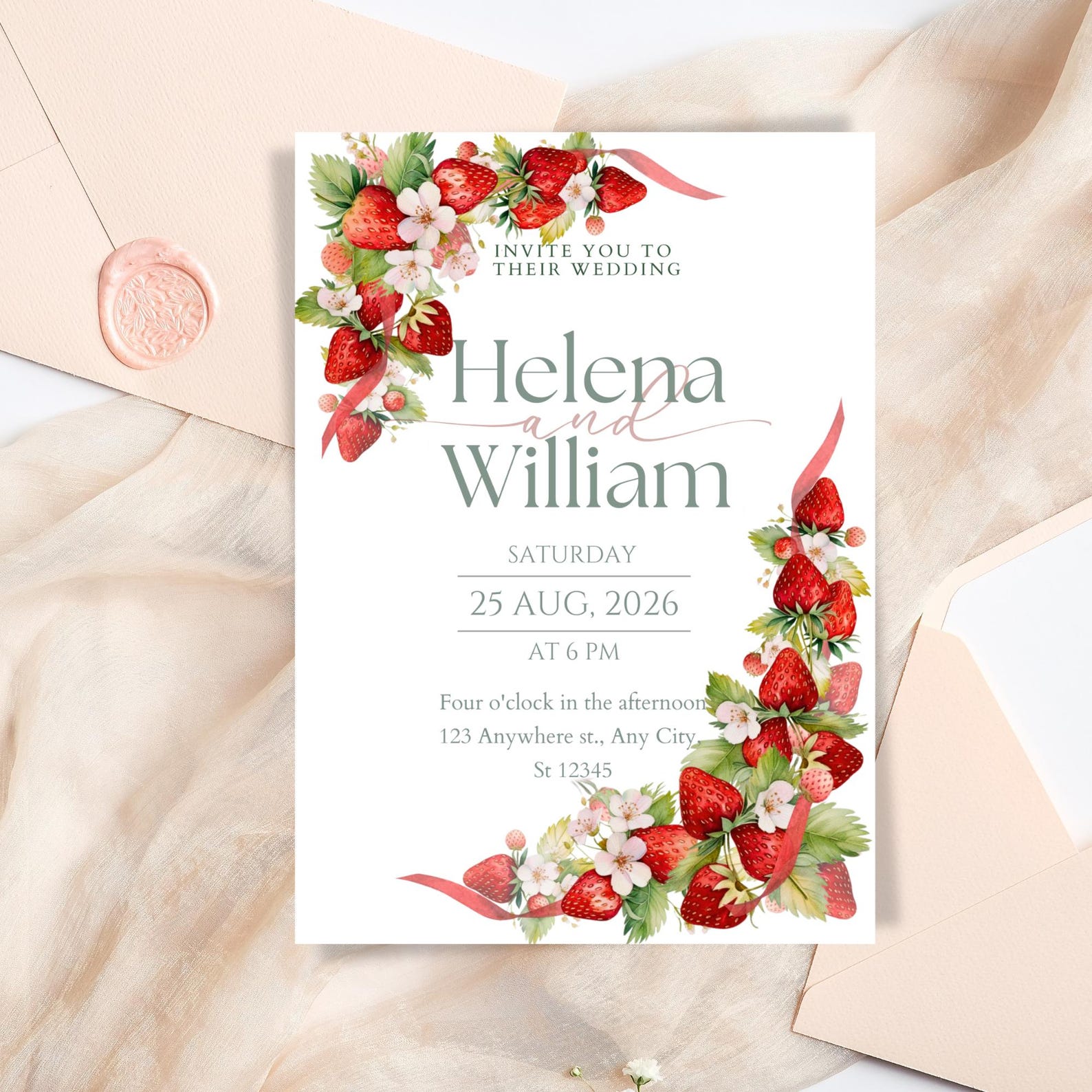 Red Strawberries Clipart Watercolor Strawberry Flower Frames Spring ...
