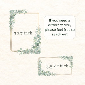 Eucalyptus Gold Frame Clipart: Watercolor Greenery Border (digital ...